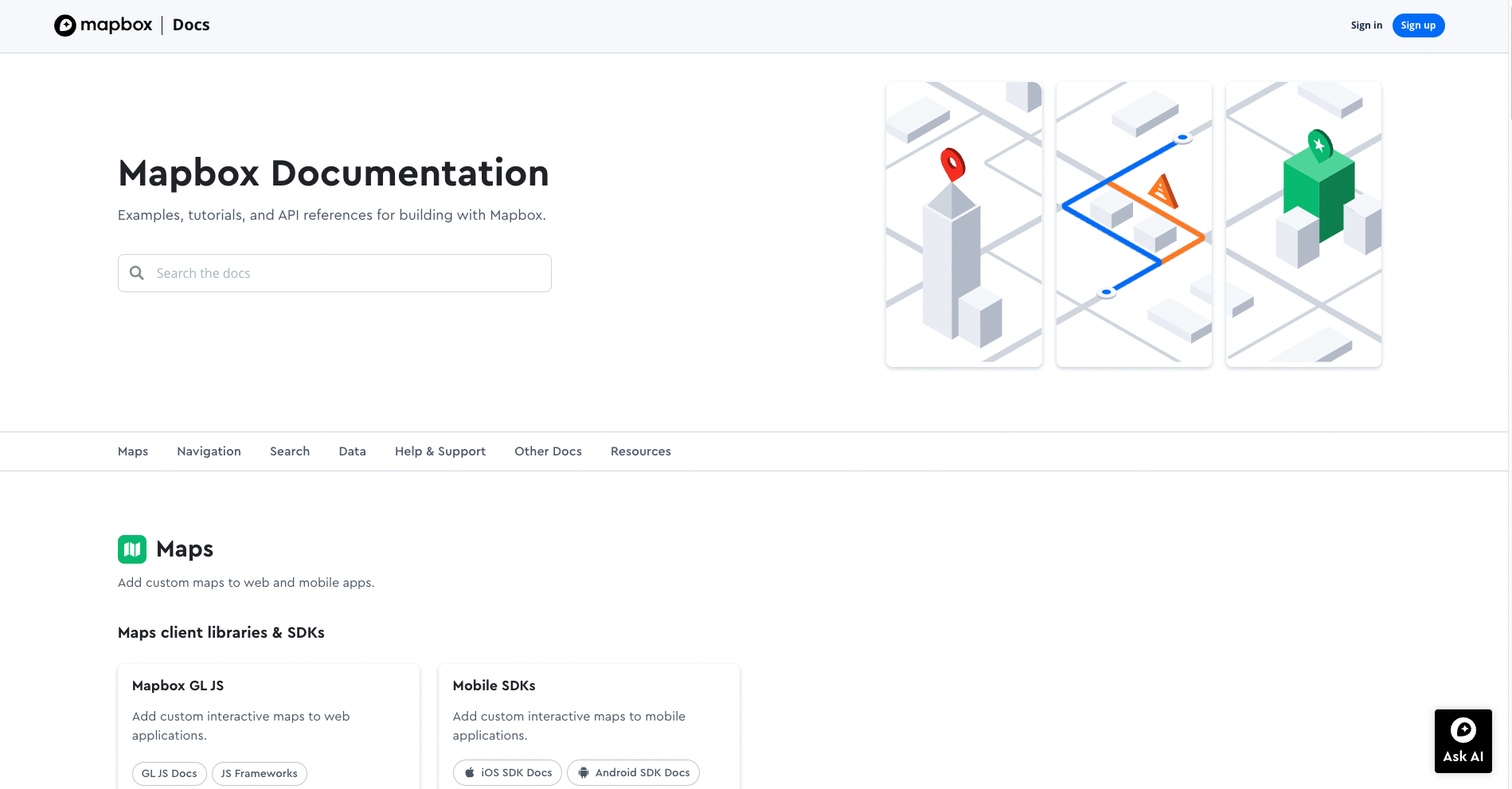 Mapbox Docs (2024) | DevPortal Awards
